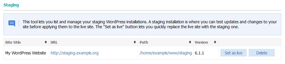 WordPress Manager - Online manual | ICDSoft